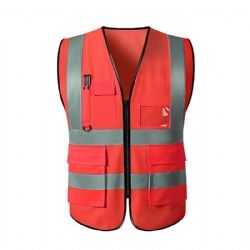 Visibility Reflective Safety Vest w/Pockets